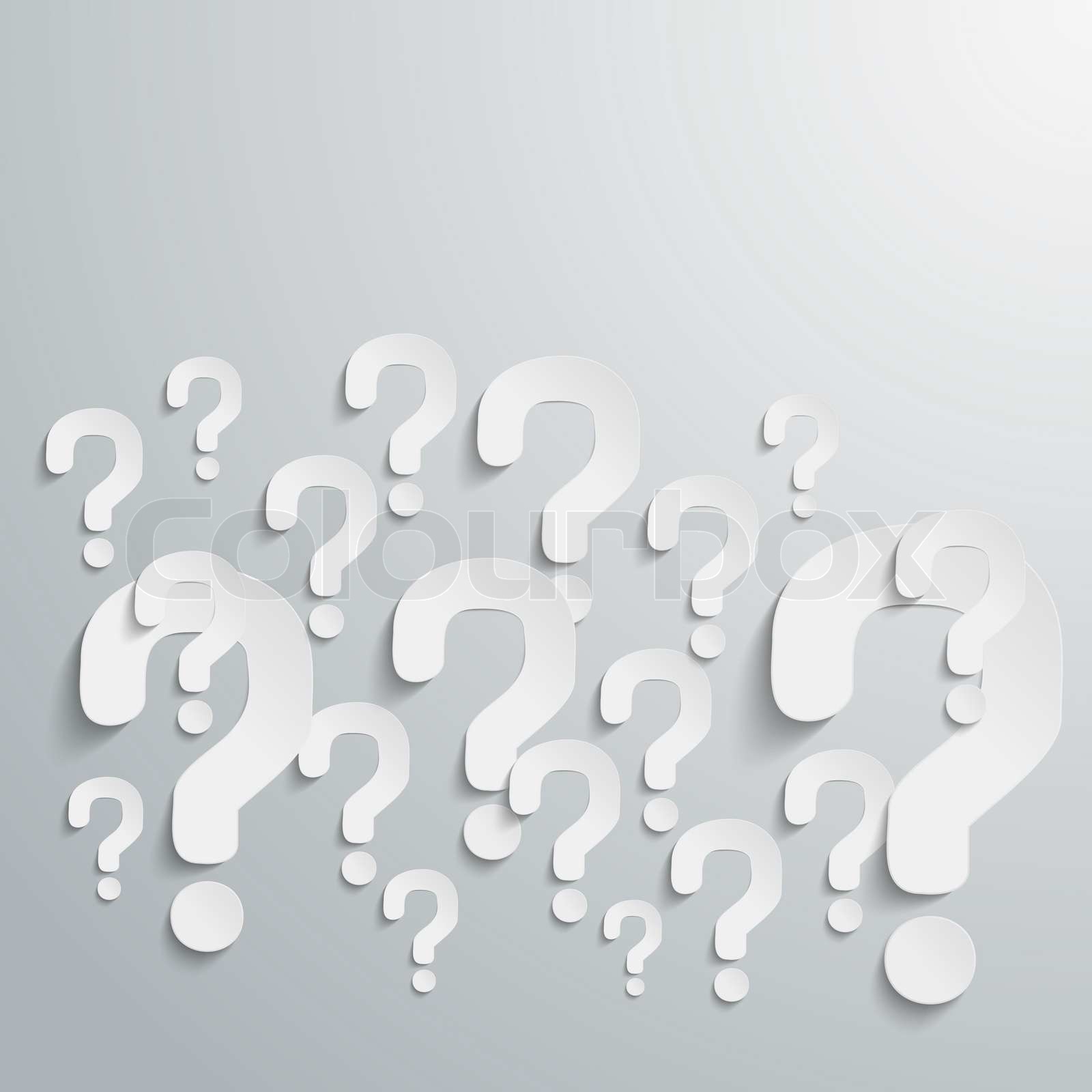 Background with many randomly question marks | Stock image | Colourbox