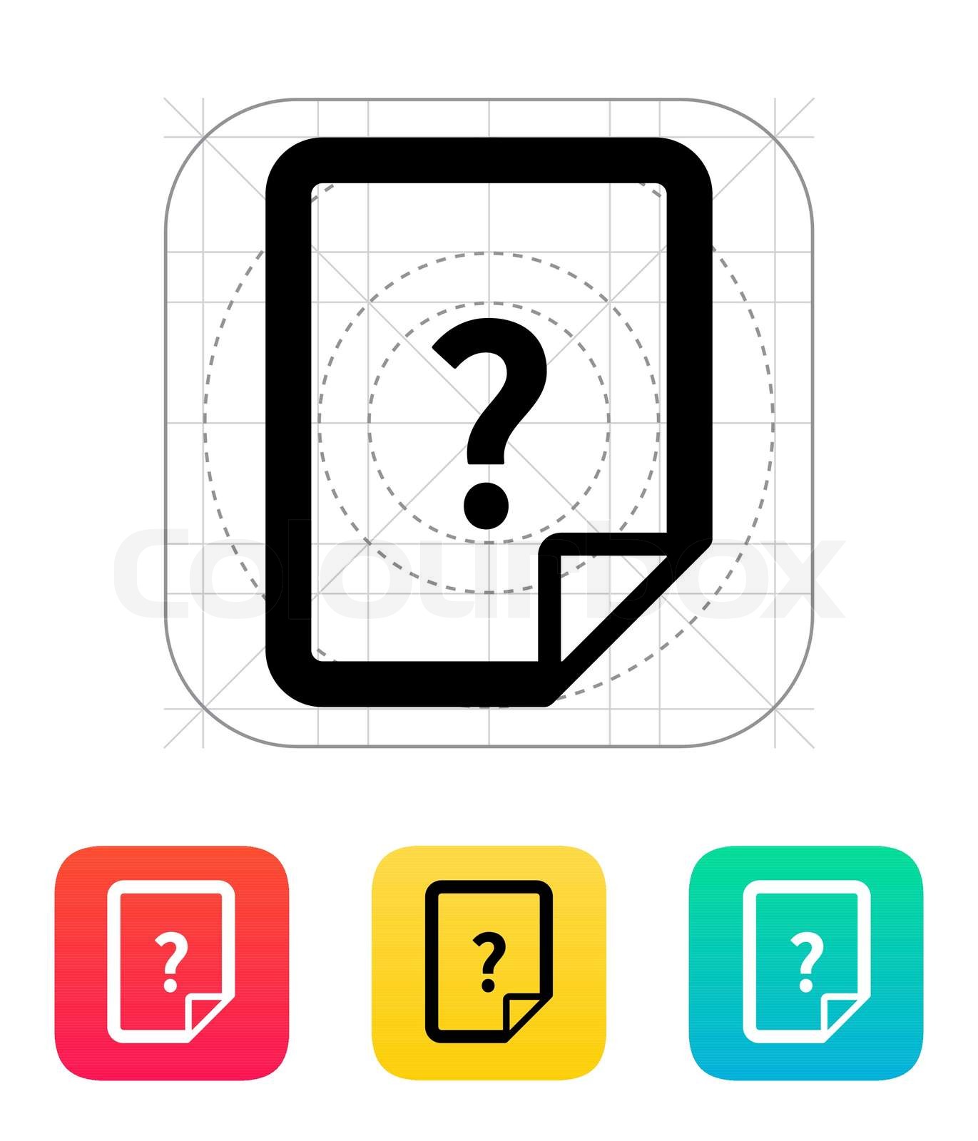 Help and FAQ file icon | Stock vector | Colourbox