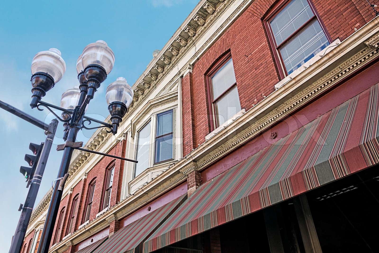 Small Town Main Street Facade | Stock image | Colourbox