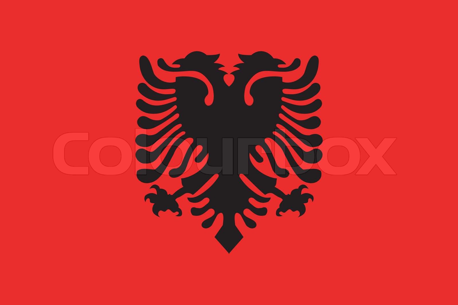 original and simple Albania flag isolated vector in official colors ...