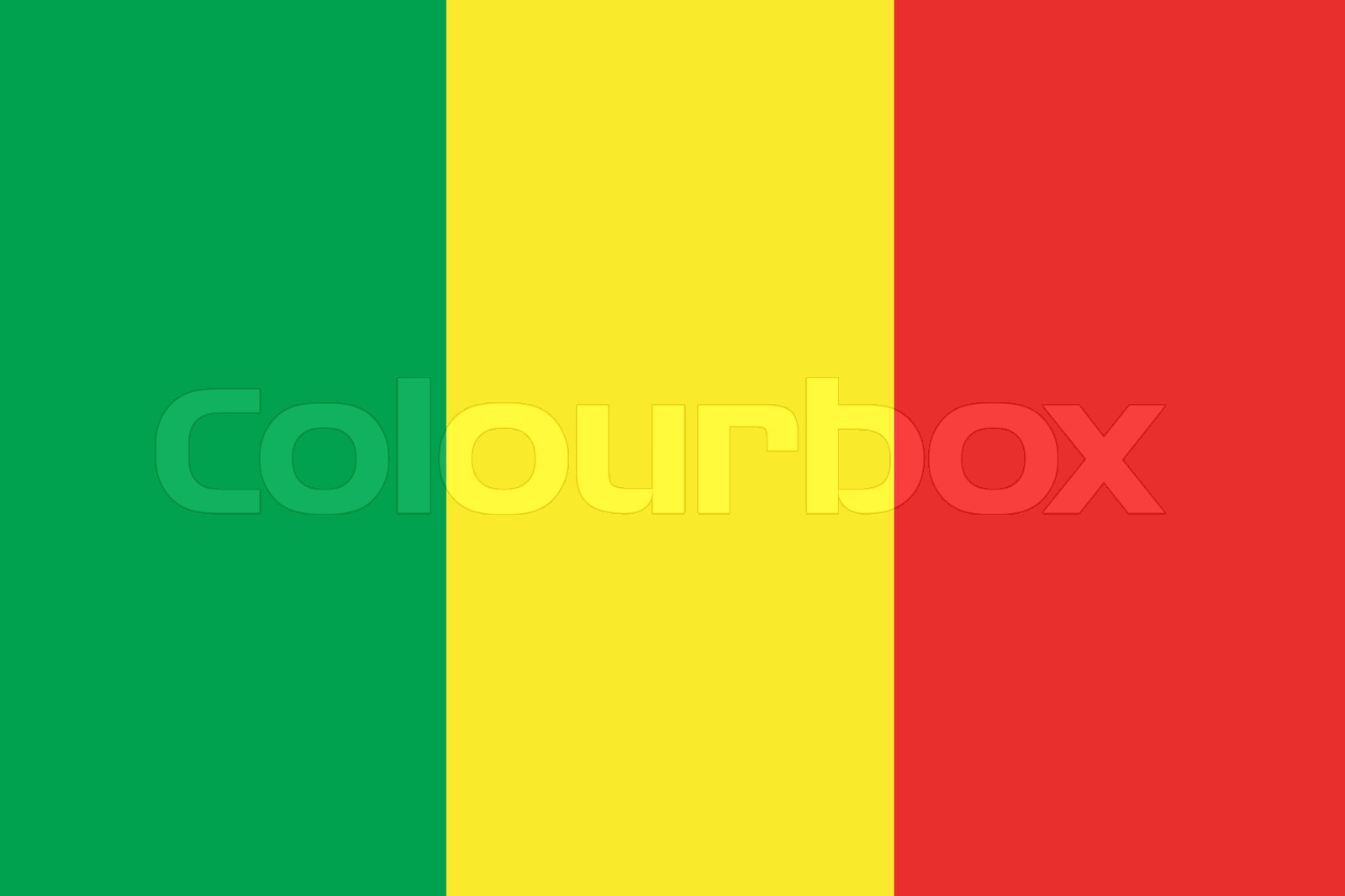 original and simple Mali flag isolated vector in official colors ...