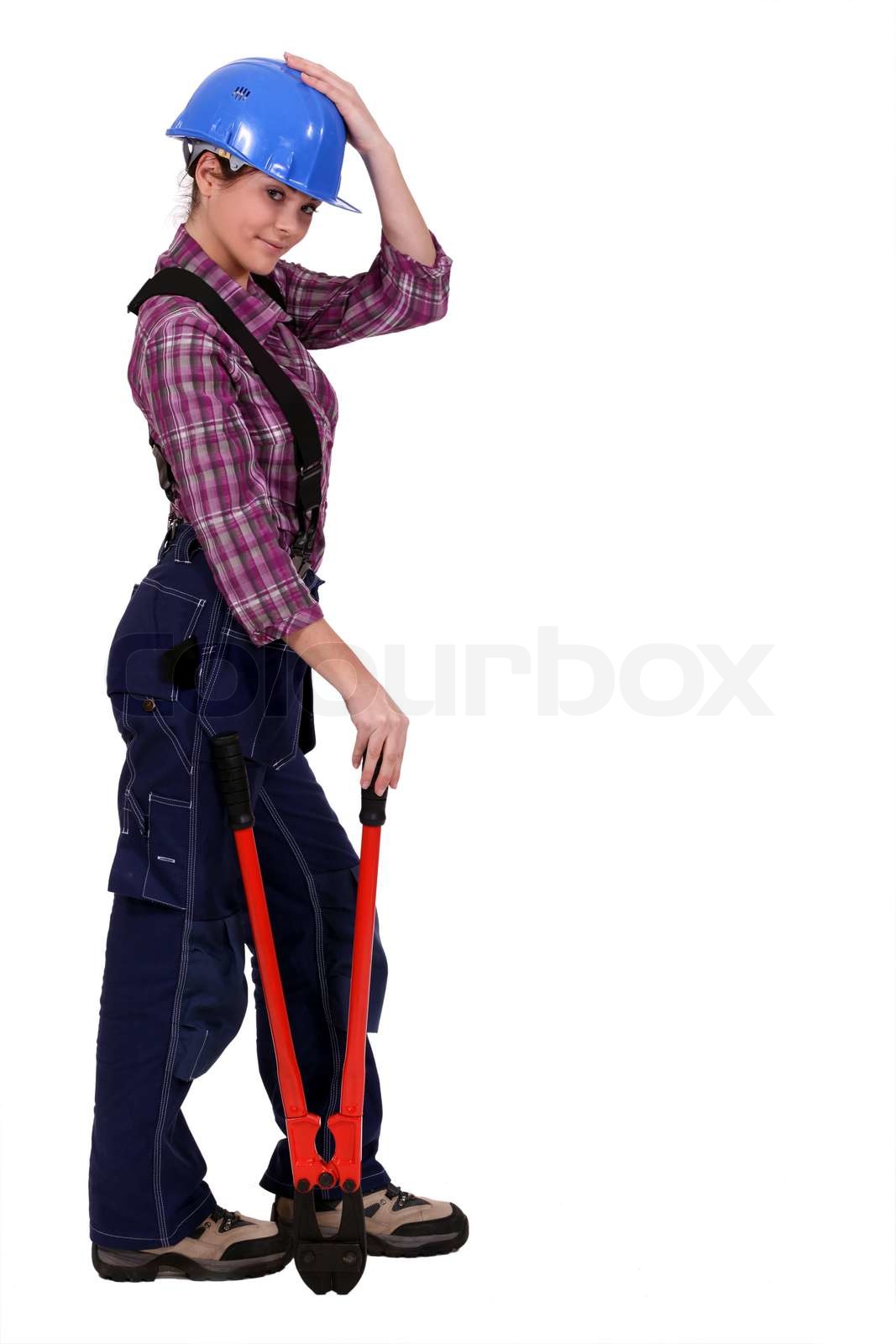 woman with pliers | Stock image | Colourbox