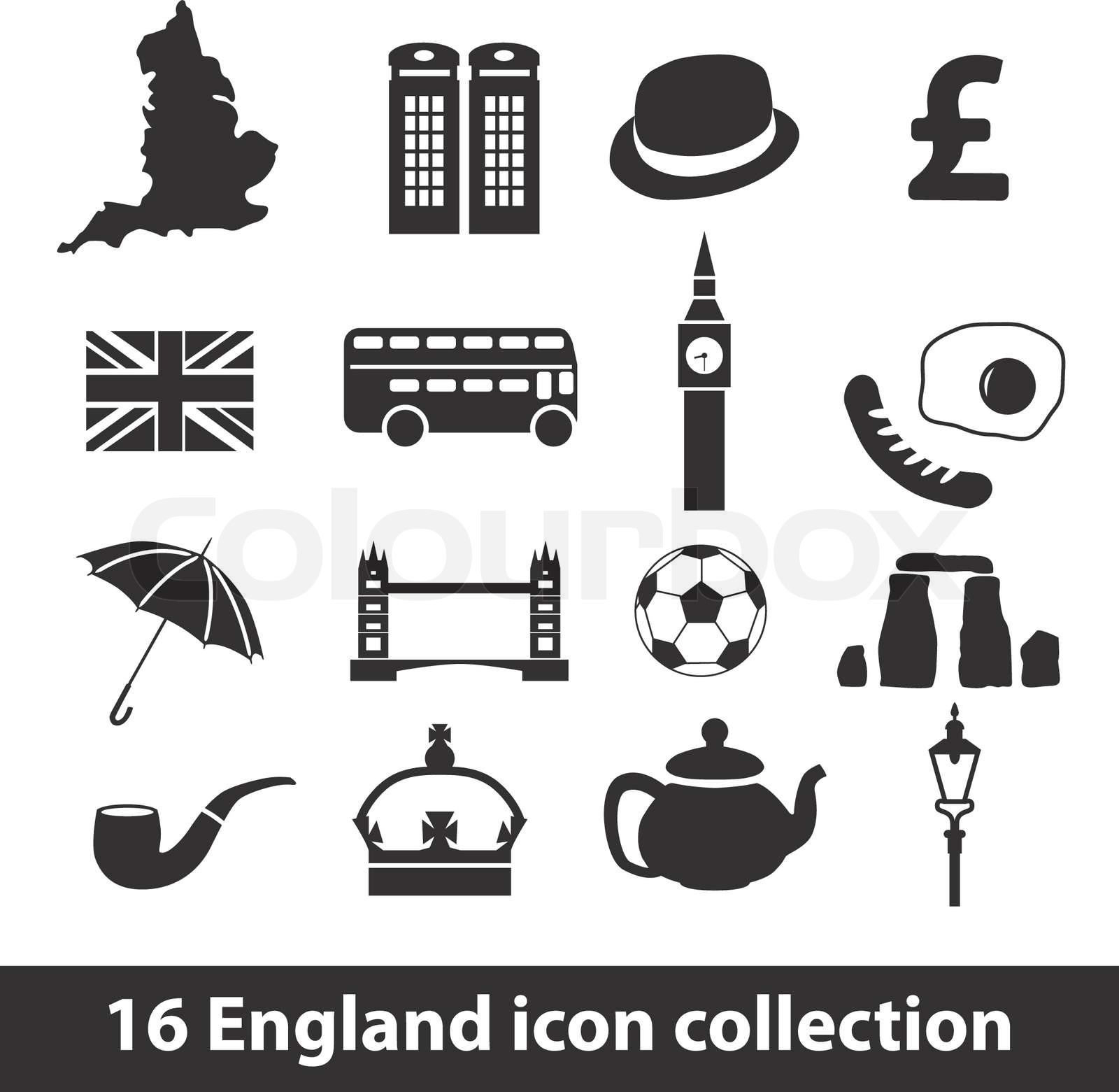 england icons | Stock vector | Colourbox