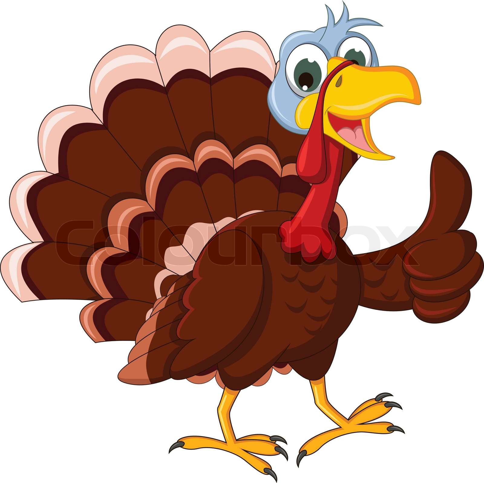 Funny Turkey Cartoon Posing | Stock vector | Colourbox
