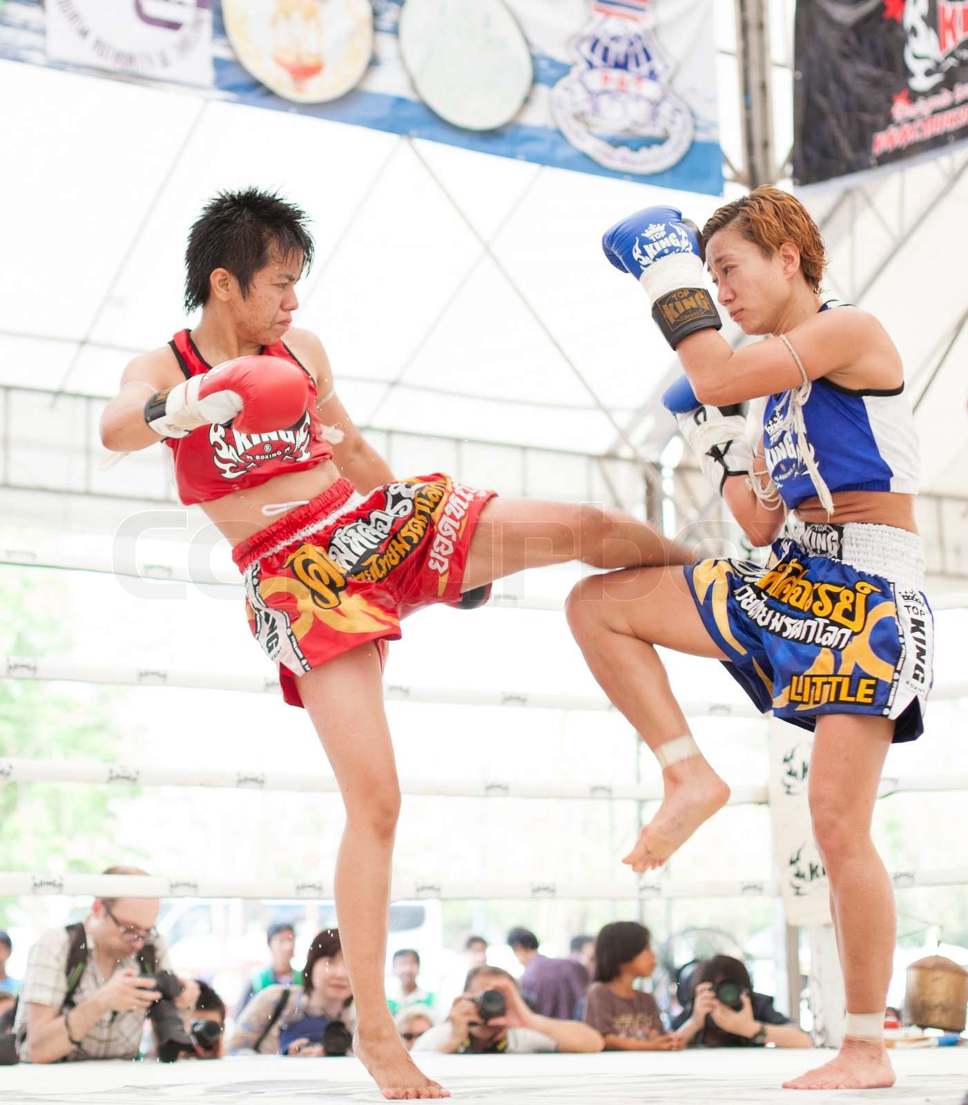Lady Thai boxing match | Stock image | Colourbox