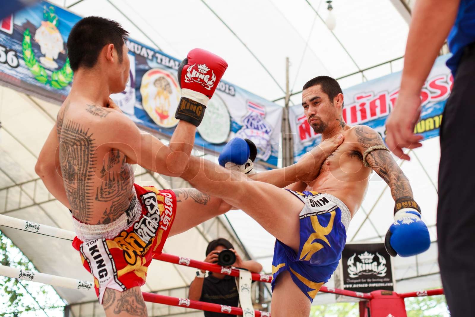 Thai boxing match | Stock image | Colourbox