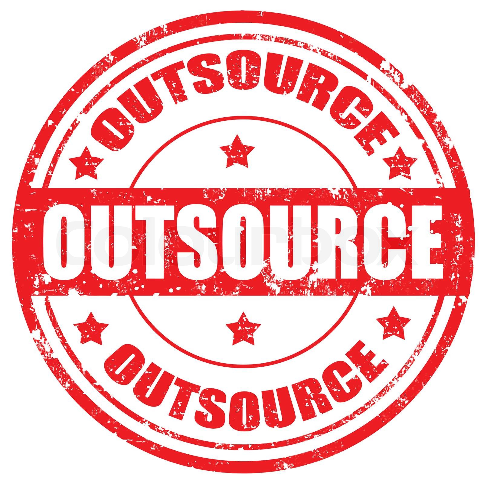 Outsource-stamp | Stock vector | Colourbox