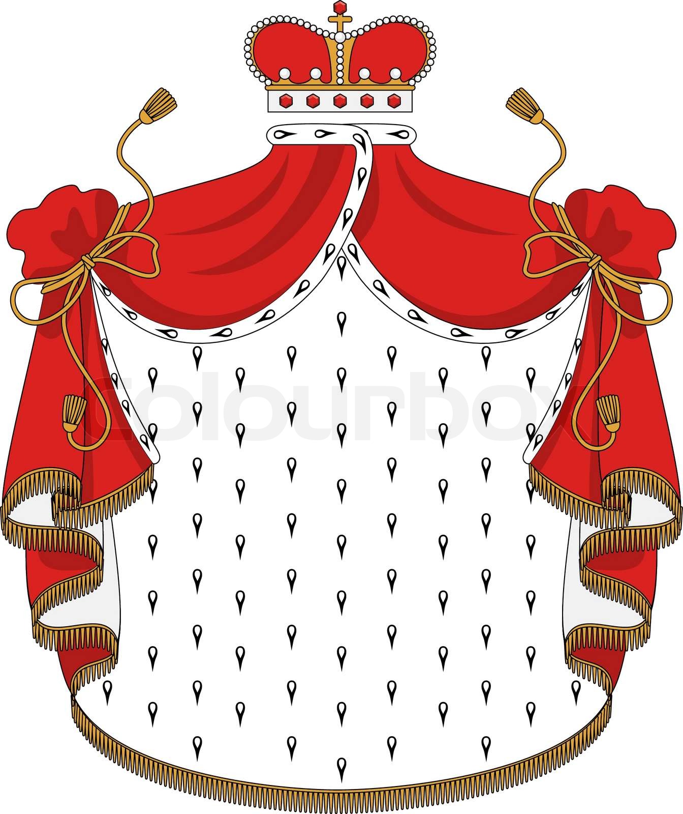 Heraldic royal mantle | Stock vector | Colourbox