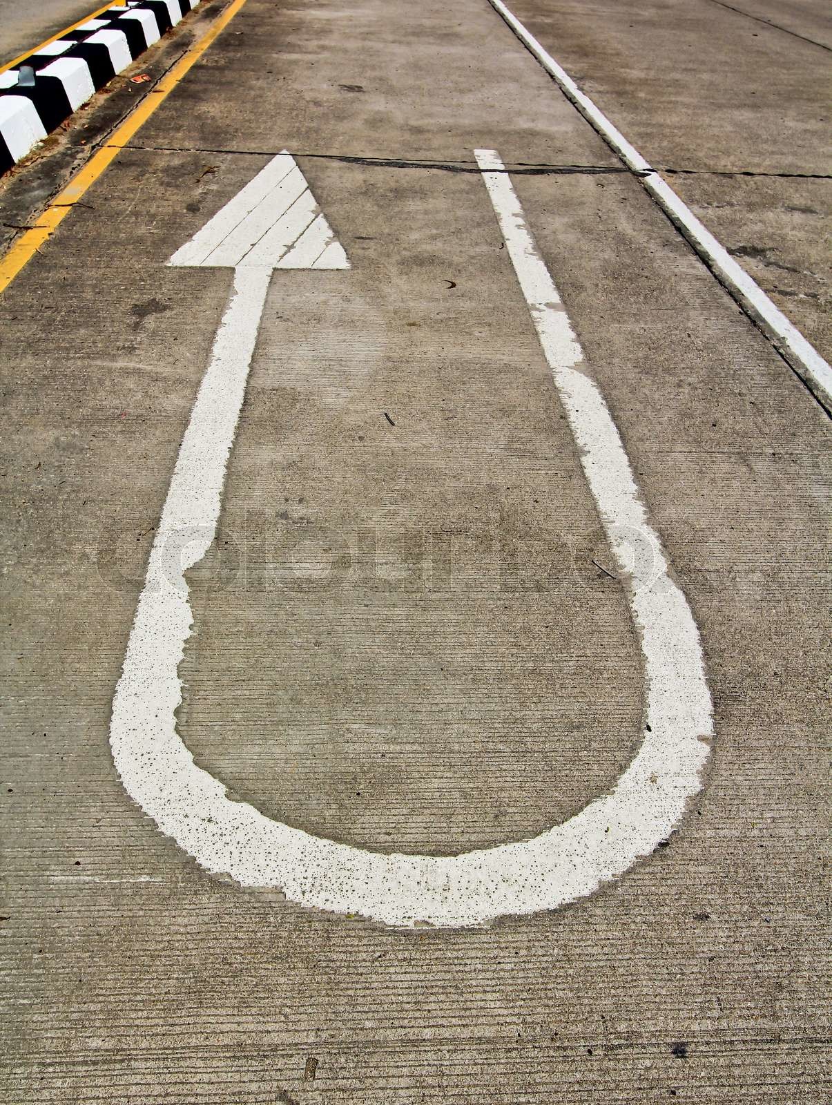 Turn arrow Road sign | Stock image | Colourbox