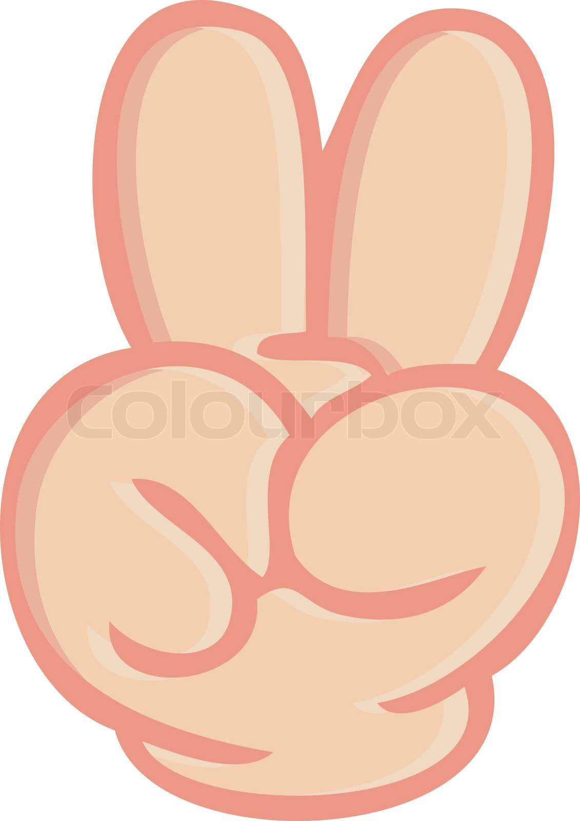 hand sign of rock paper scissors game isolated vector on white ...