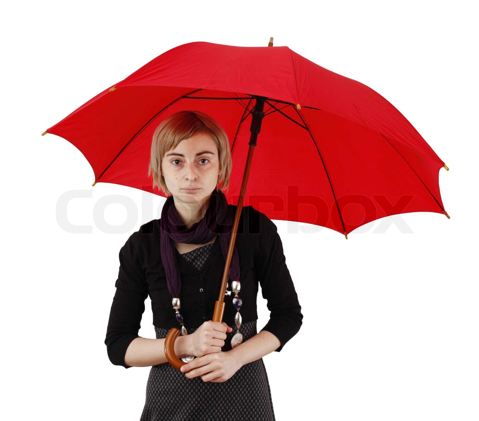 Frau mit Regenschirm | Stock Bild | Colourbox