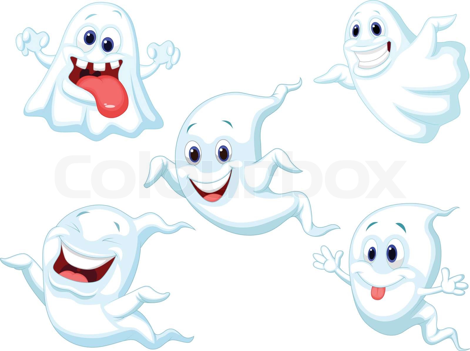 Cute ghost cartoon collection set | Stock vector | Colourbox