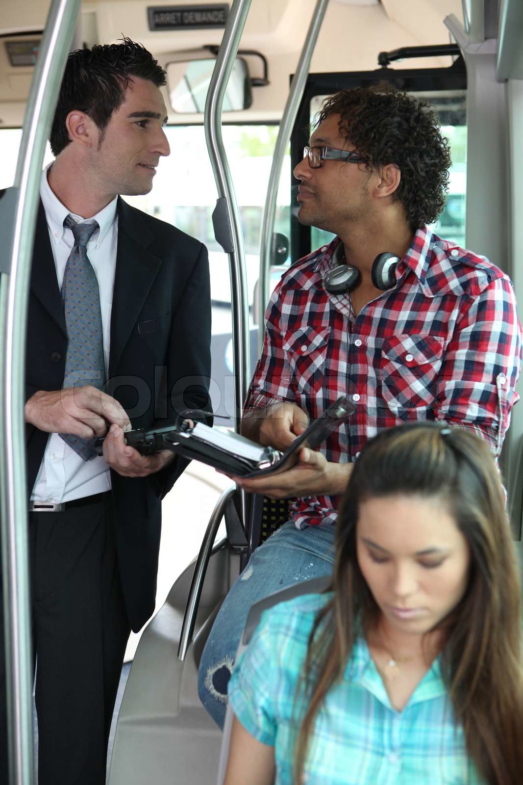people in public transportation | Stock image | Colourbox