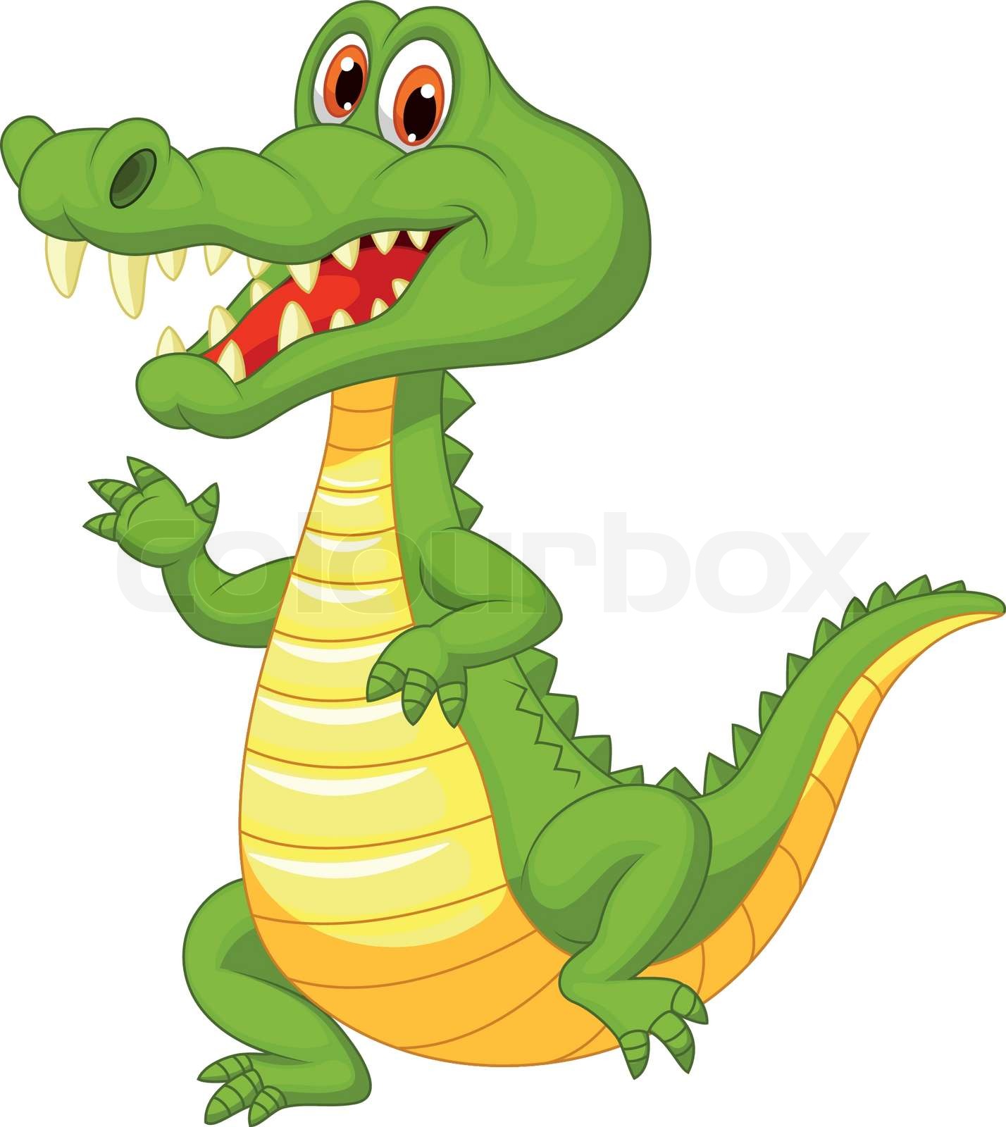 Cute crocodile cartoon | Stock vector | Colourbox