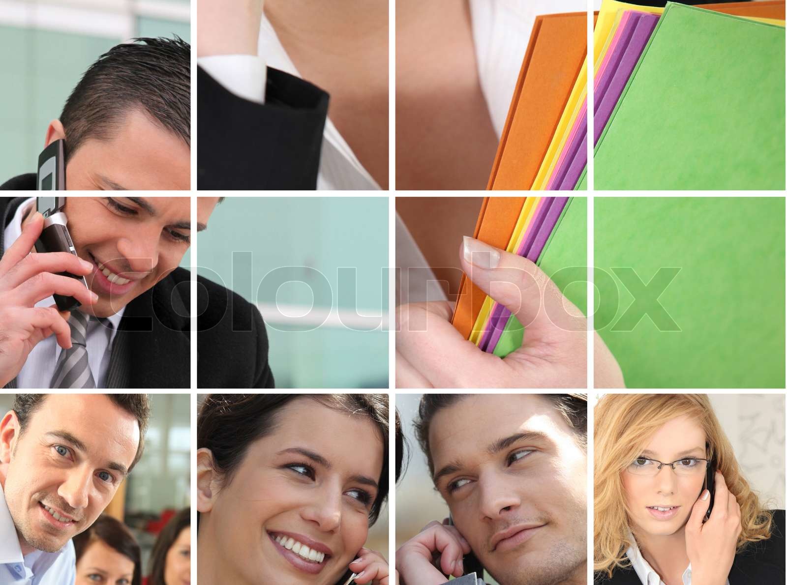 business employees at phone | Stock image | Colourbox