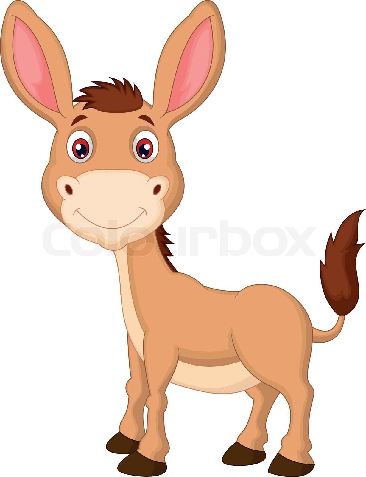 Cute donkey cartoon | Stock vector | Colourbox