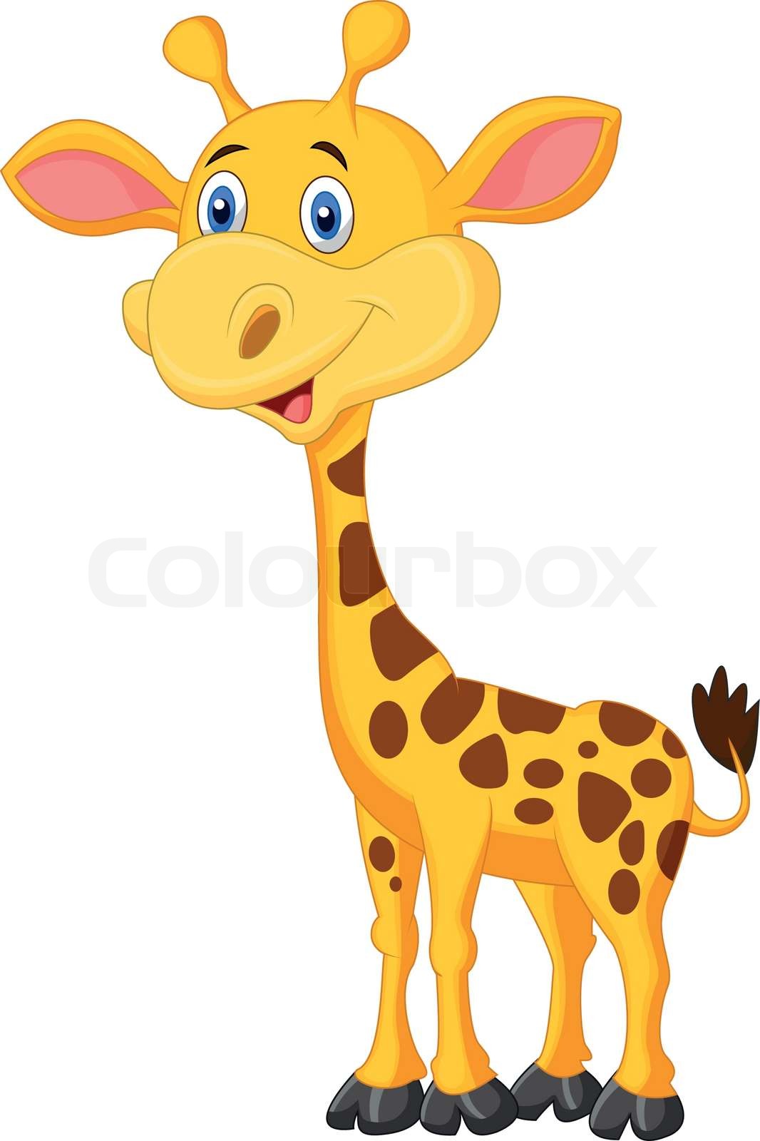 Cute giraffe cartoon | Stock vector | Colourbox