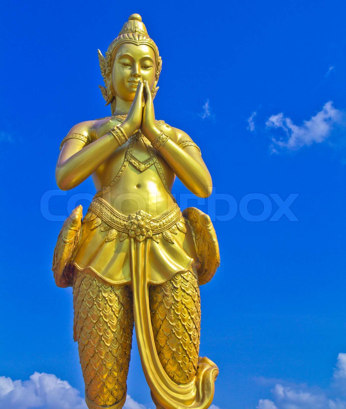 Mythical female bird with a human head in bangkok thailand | Stock ...