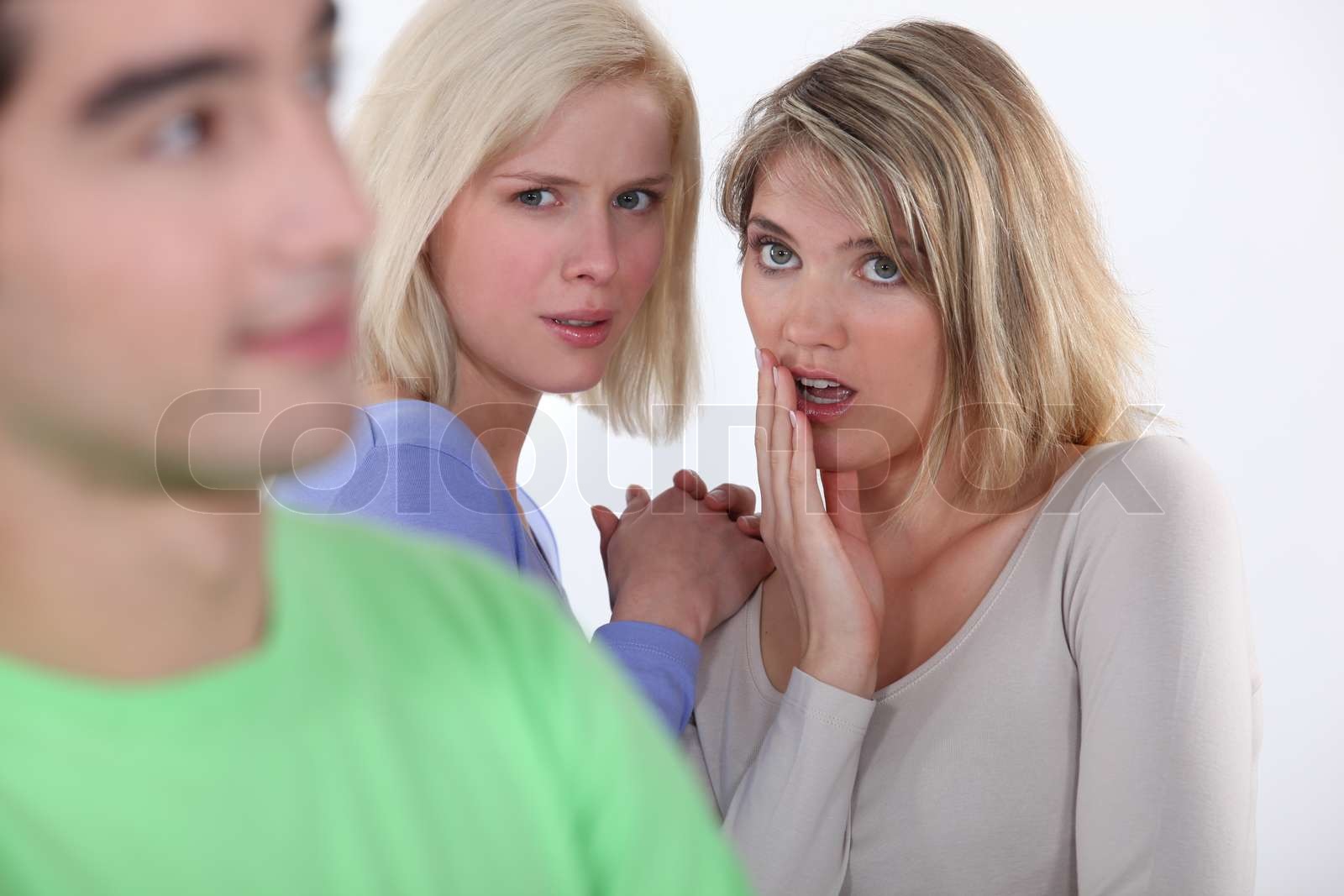 girls fantasizing over handsome guy | Stock image | Colourbox