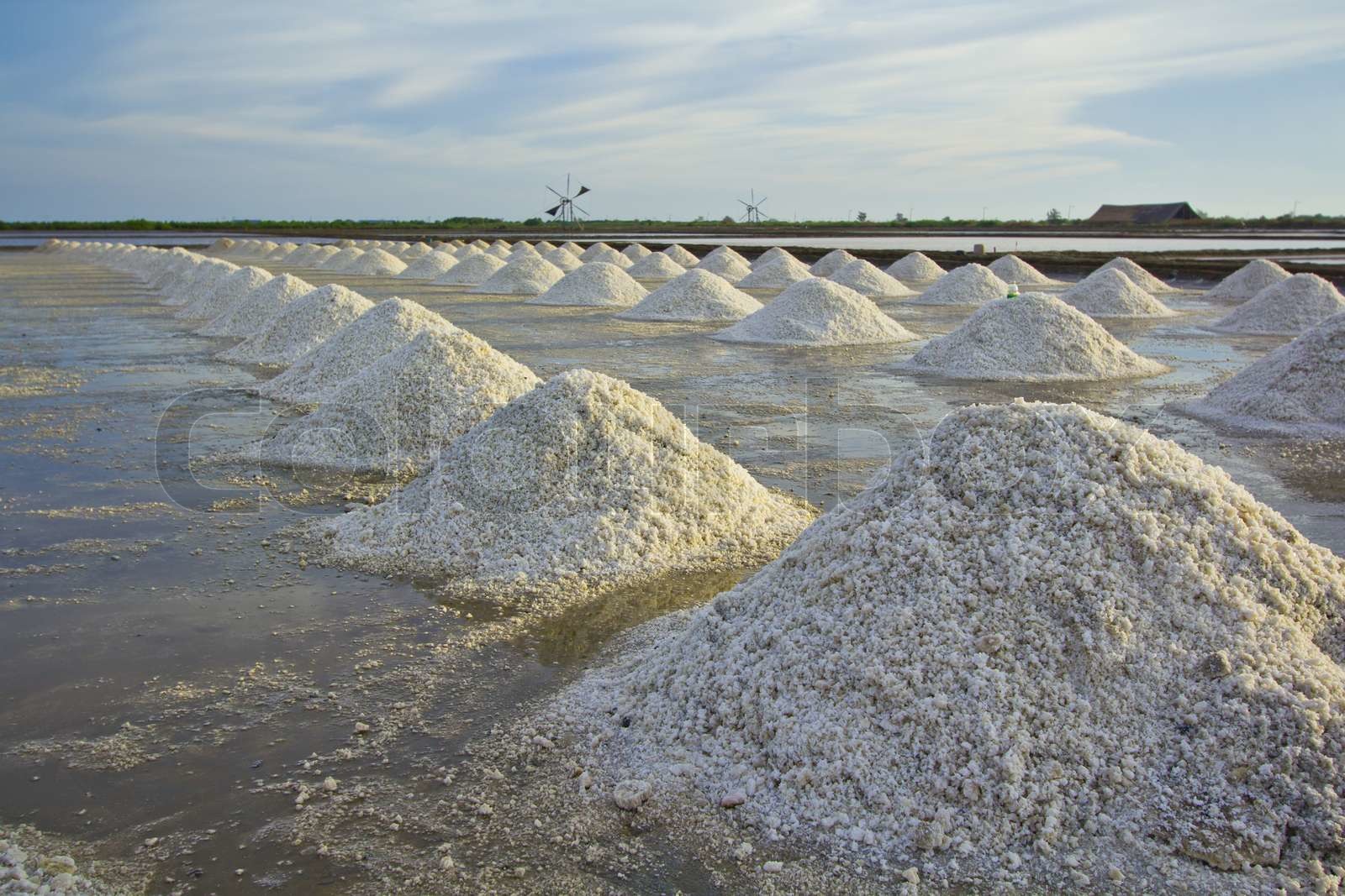 Salt fields in thailand | Stock image | Colourbox