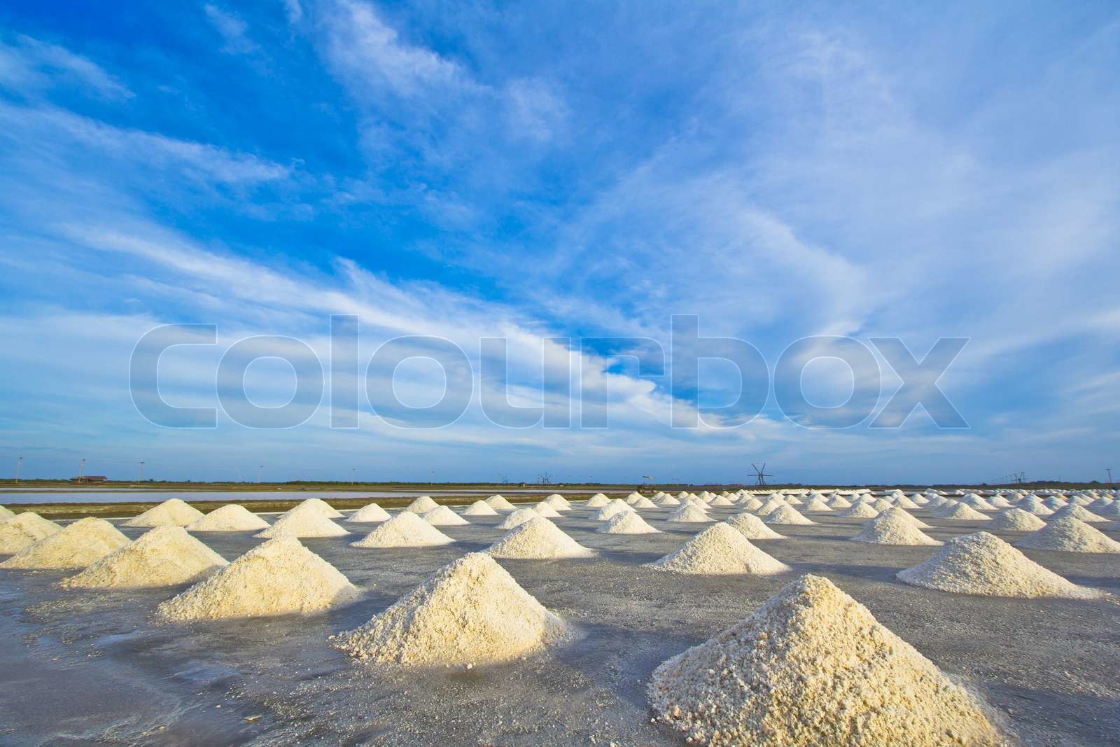 Salt fields in thailand | Stock image | Colourbox