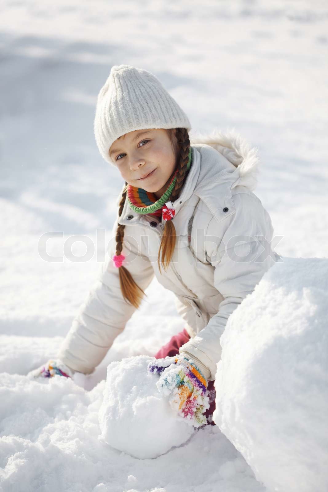 Child in winter | Stock image | Colourbox