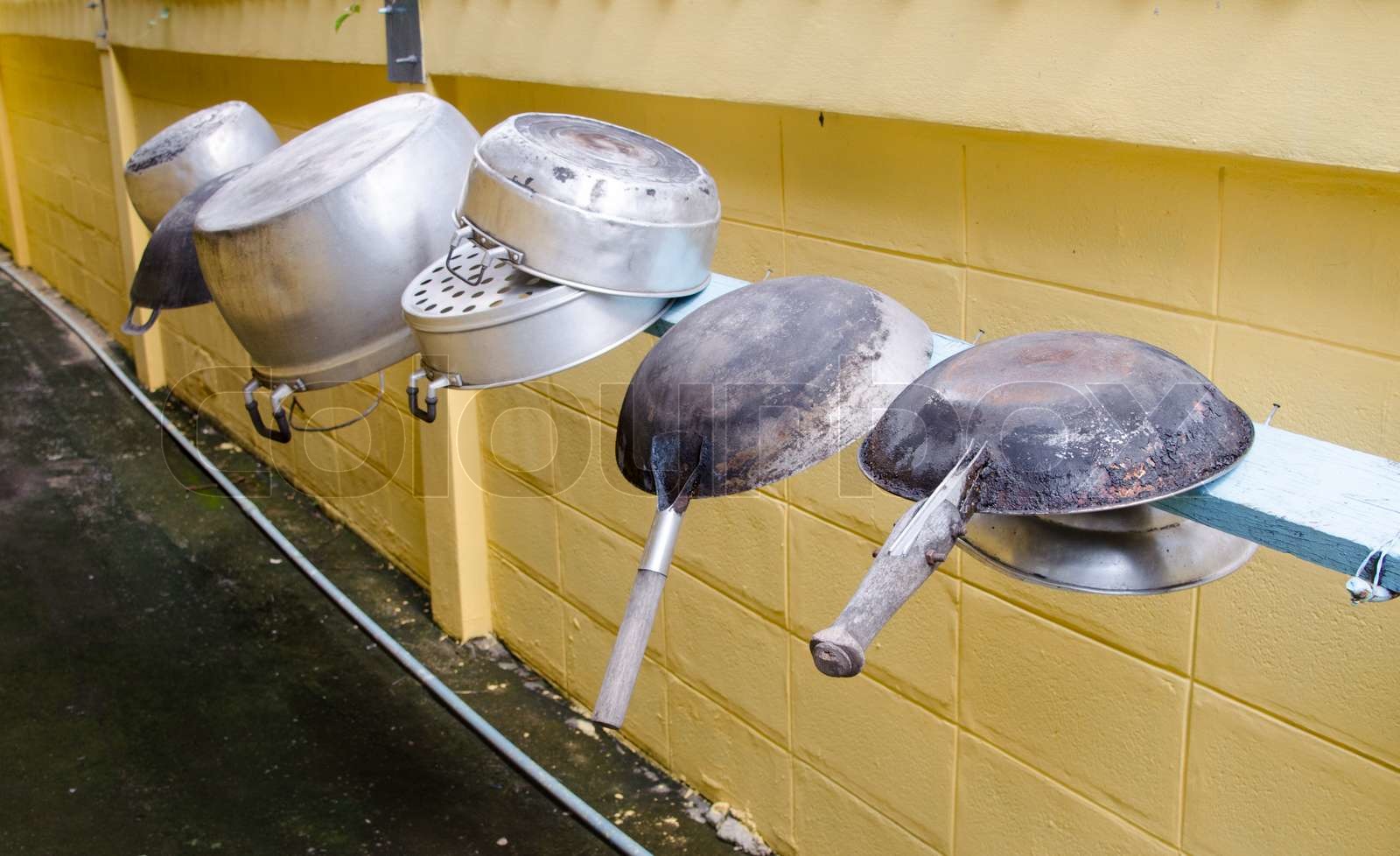 set of old kitchen tools - retro equipment of grandmother cooking ...