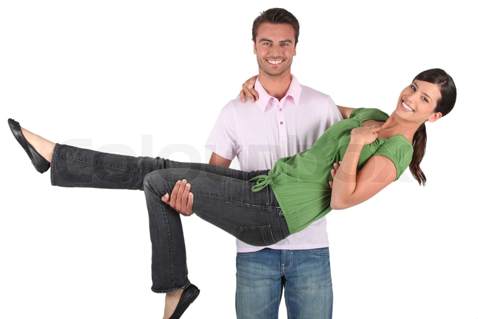 Man carrying woman | Stock image | Colourbox
