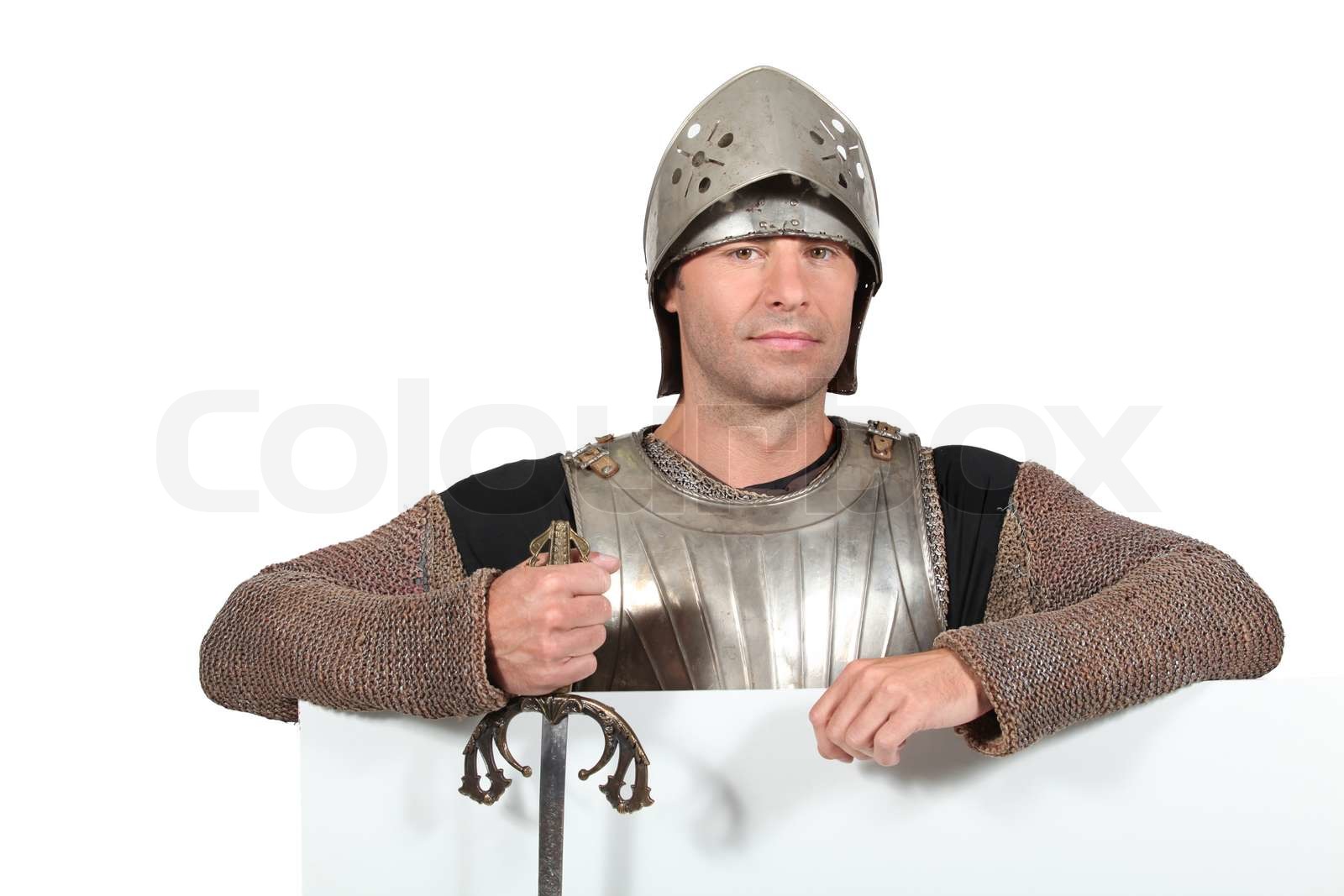 Mand klædt som en ridder | Stock foto | Colourbox