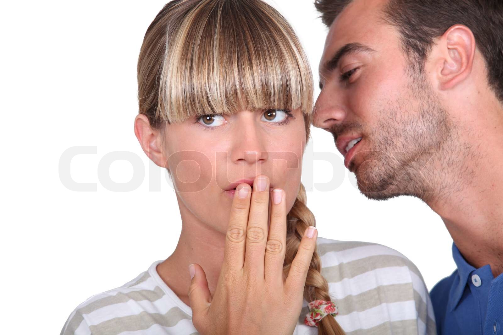 Man telling a secret | Stock image | Colourbox