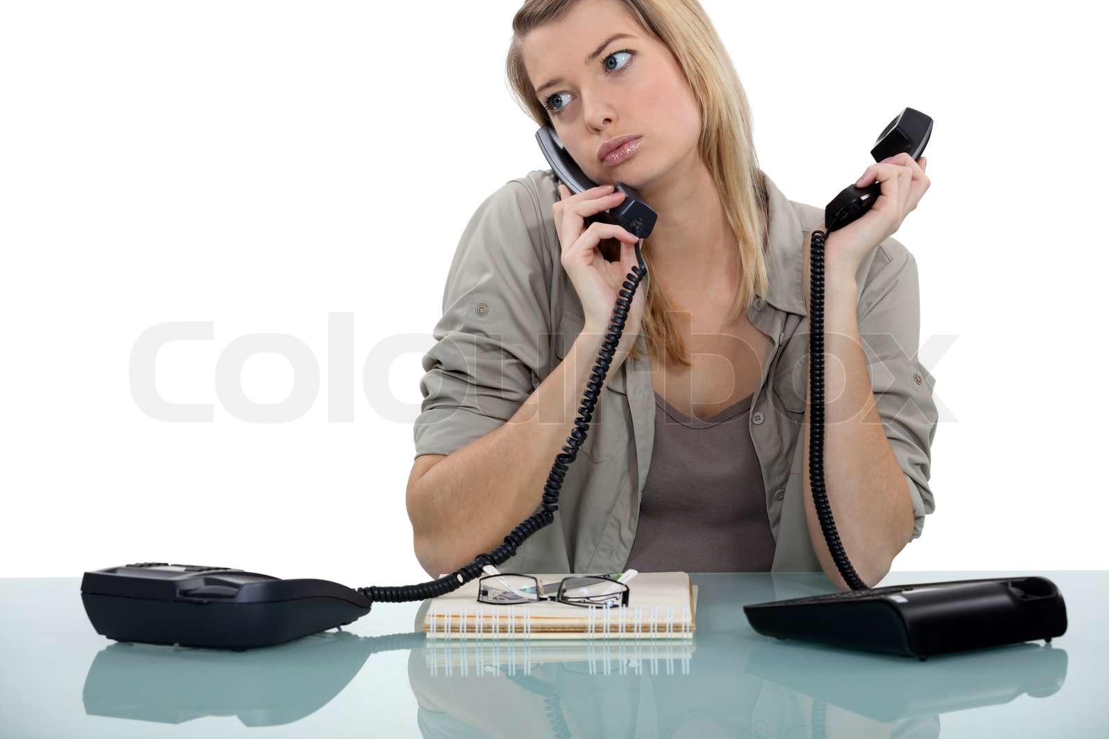 Telefon -Operator | Stock Bild | Colourbox