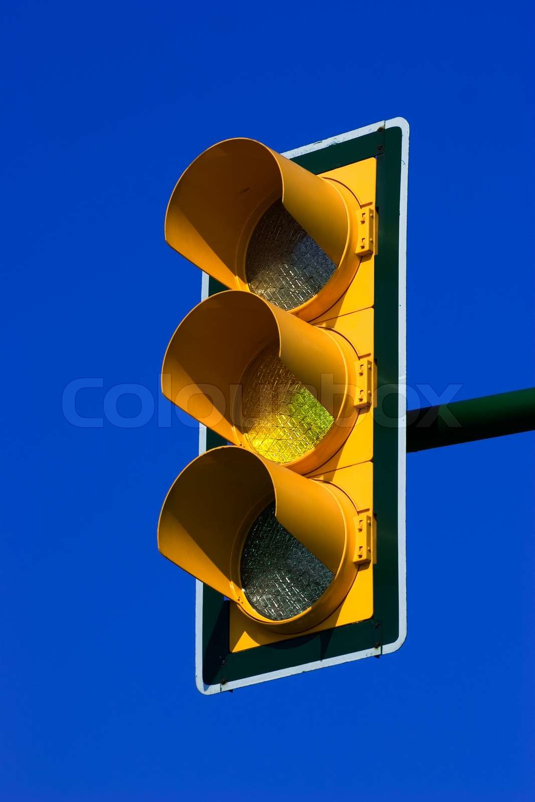 Yellow trafic light | Stock image | Colourbox