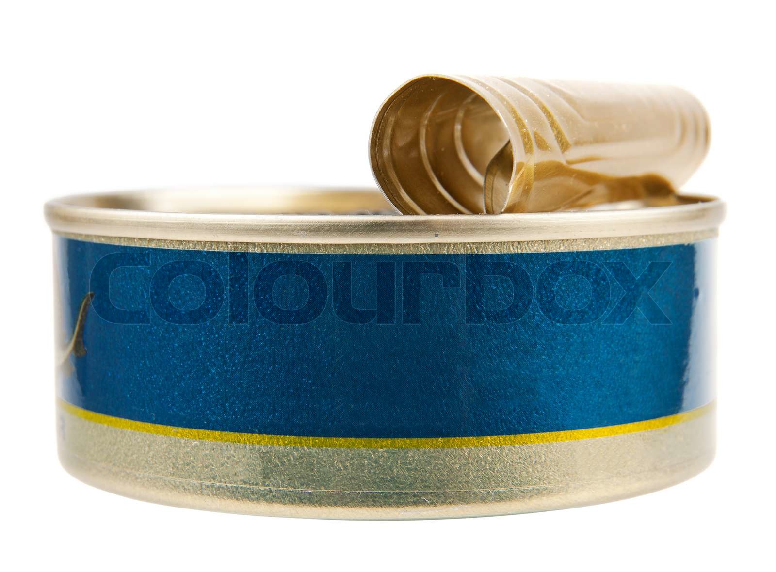 Metal can for seafood | Stock image | Colourbox