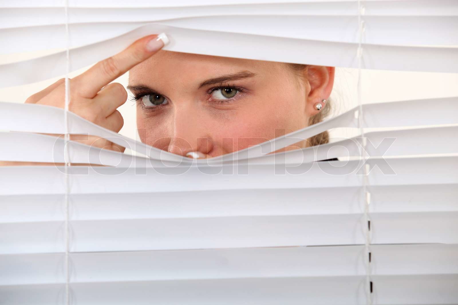 Neugierig Frau | Stock Bild | Colourbox