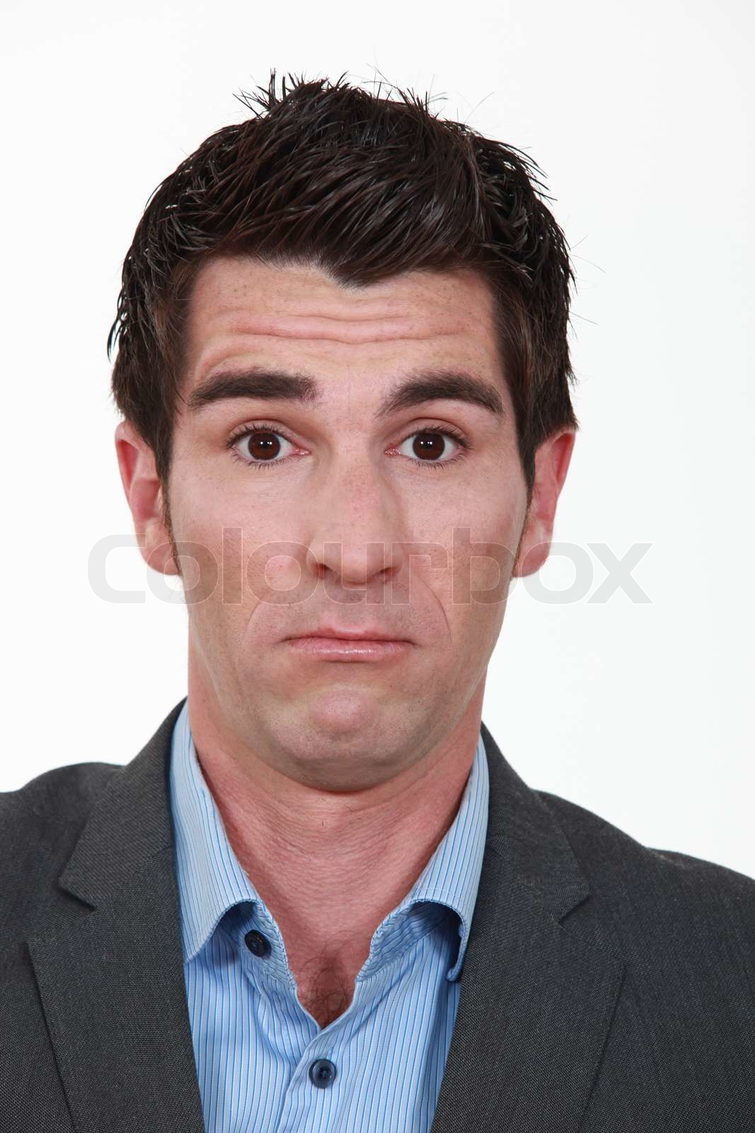 Man with a weird face | Stock image | Colourbox