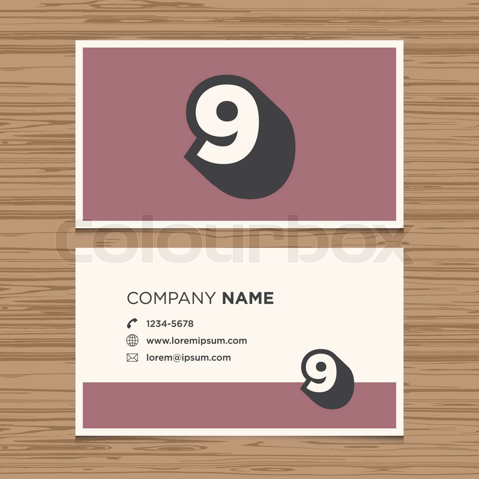 Business card with number | Stock vector | Colourbox
