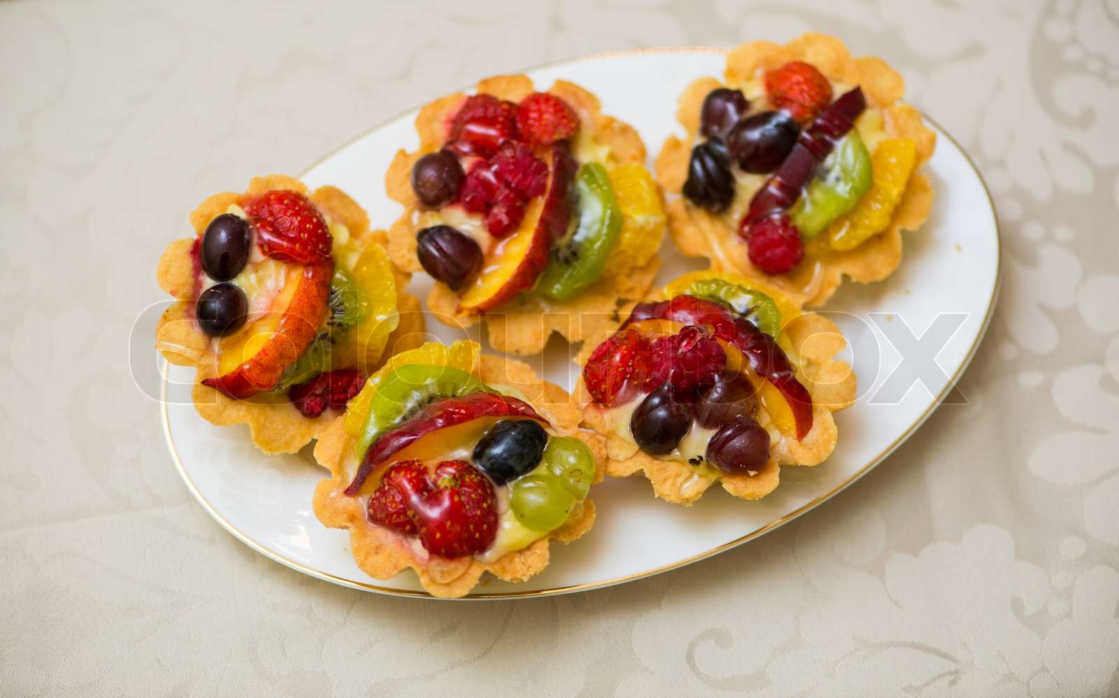 Tasty sweets in the plate | Stock image | Colourbox