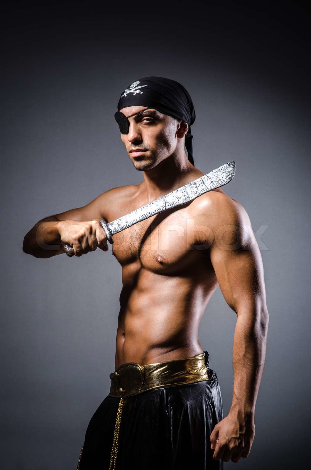 Ripper pirate in the dark room | Stock image | Colourbox