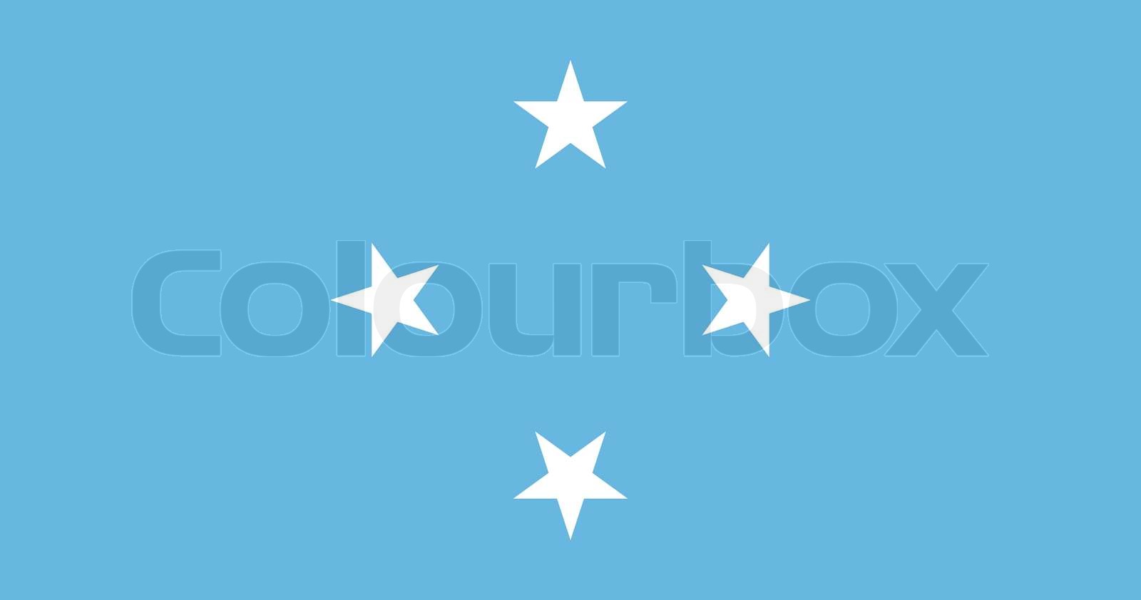 original and simple Federated States of Micronesia FSM flag isolated ...