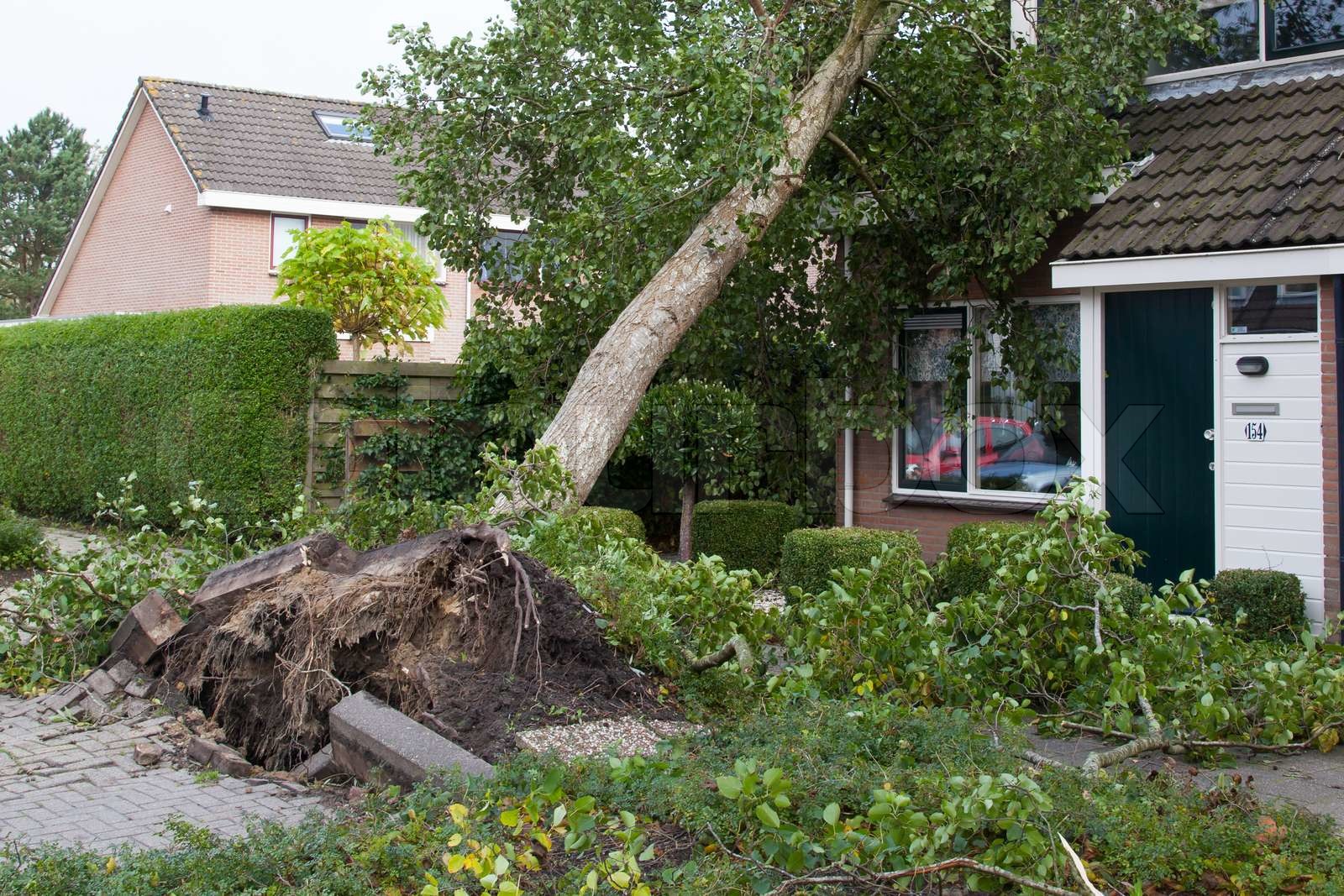 LEEUWARDEN, NETHERLANDS, OKTOBER 28, 2013: Massive storm hit the north ...