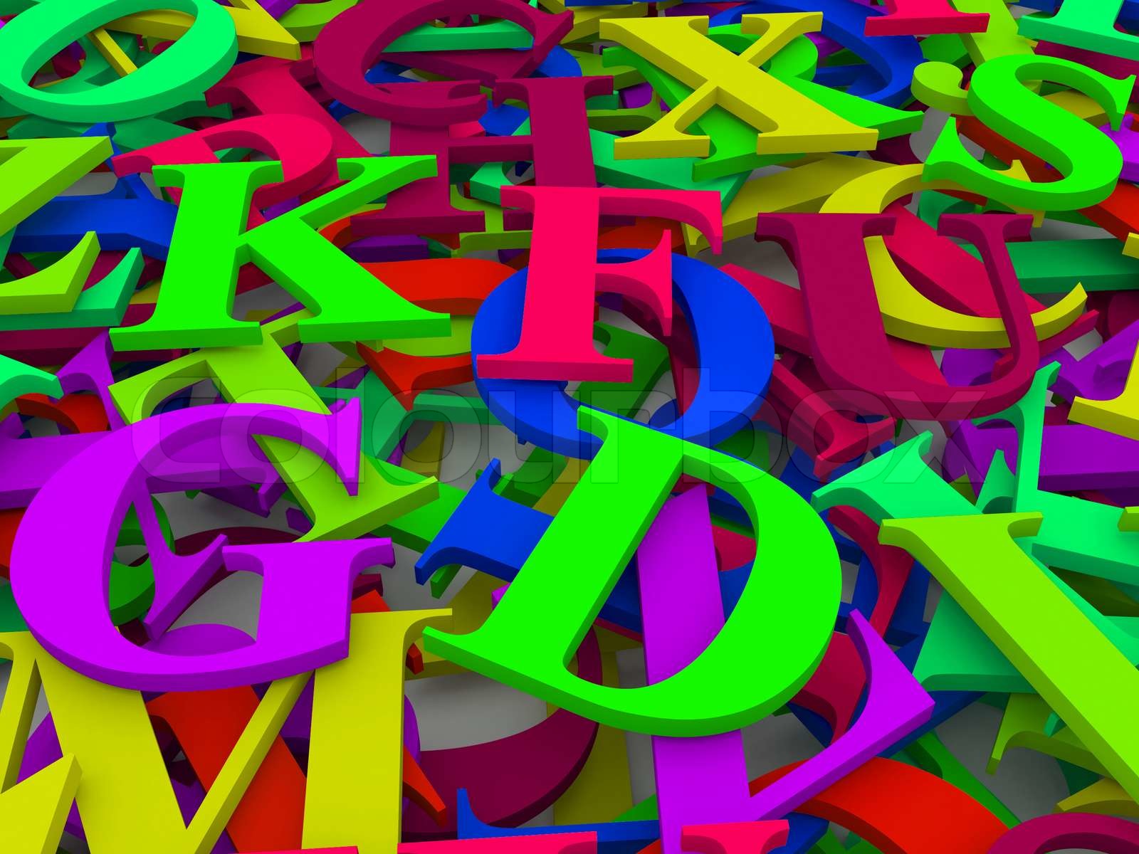 letters of the English alphabet | Stock image | Colourbox