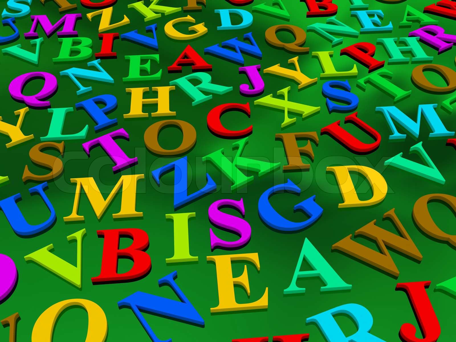 letters of the English alphabet | Stock image | Colourbox