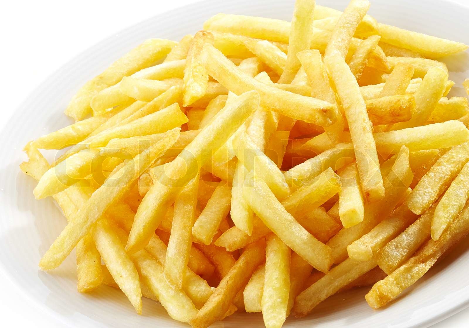 plate of french fries potatoes | Stock image | Colourbox