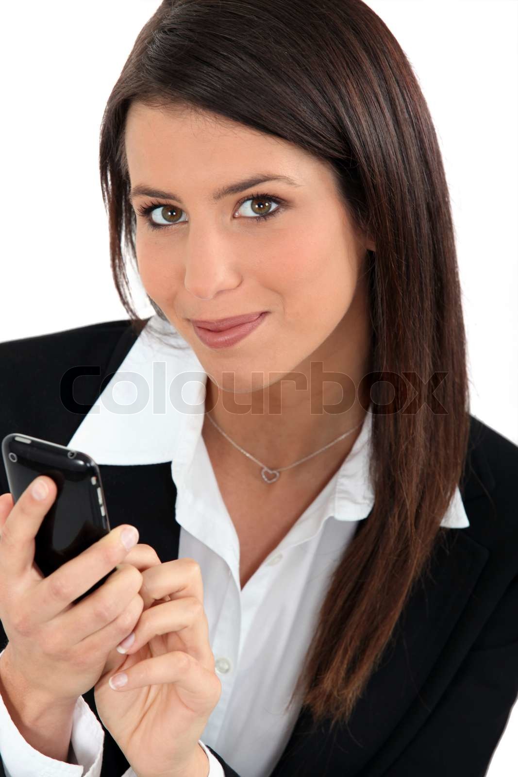 woman with phone | Stock image | Colourbox