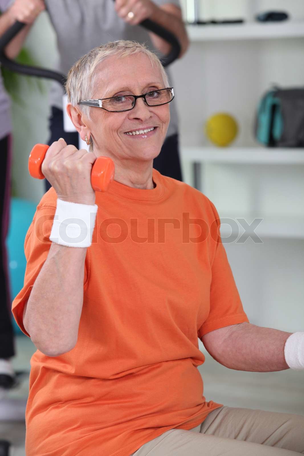senior woman getting in shape | Stock image | Colourbox