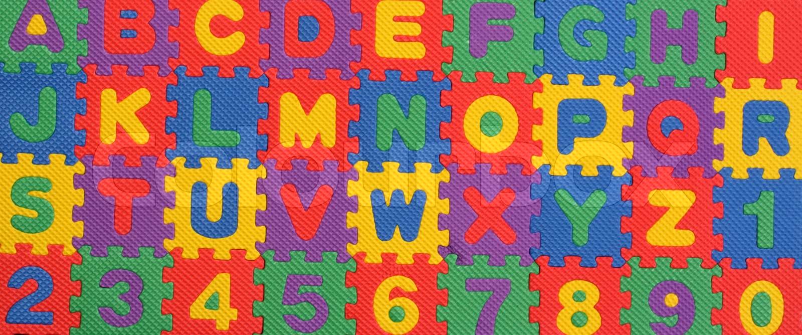 Alphabet und Zahlen | Stock Bild | Colourbox