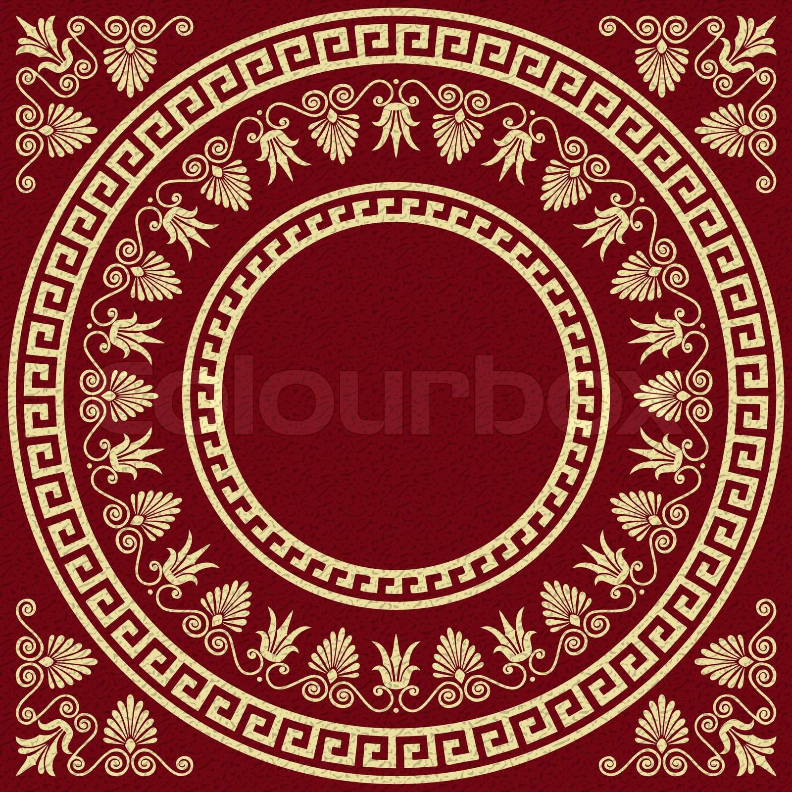 vector Traditional vintage gold Greek ornament Meander | Stock vector ...