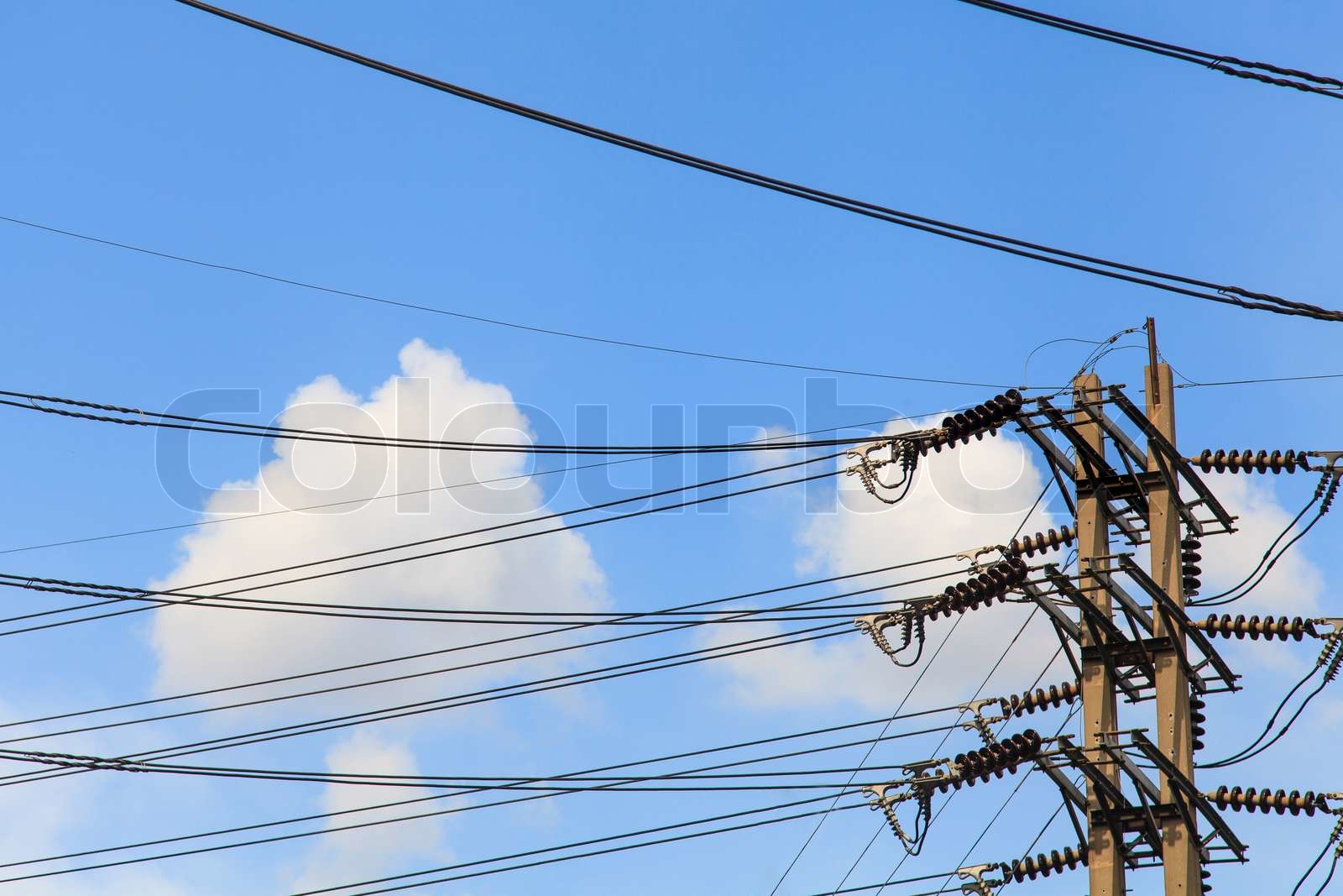 Electricity poles | Stock image | Colourbox
