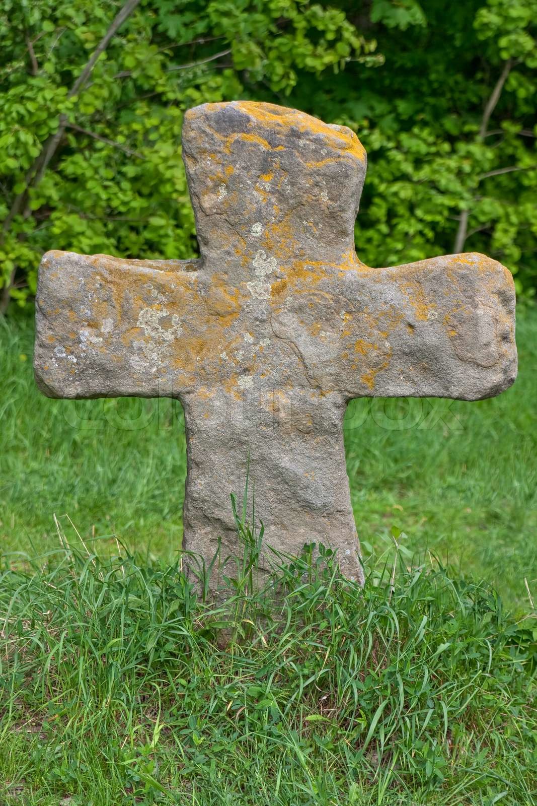 Old stone cross | Stock image | Colourbox