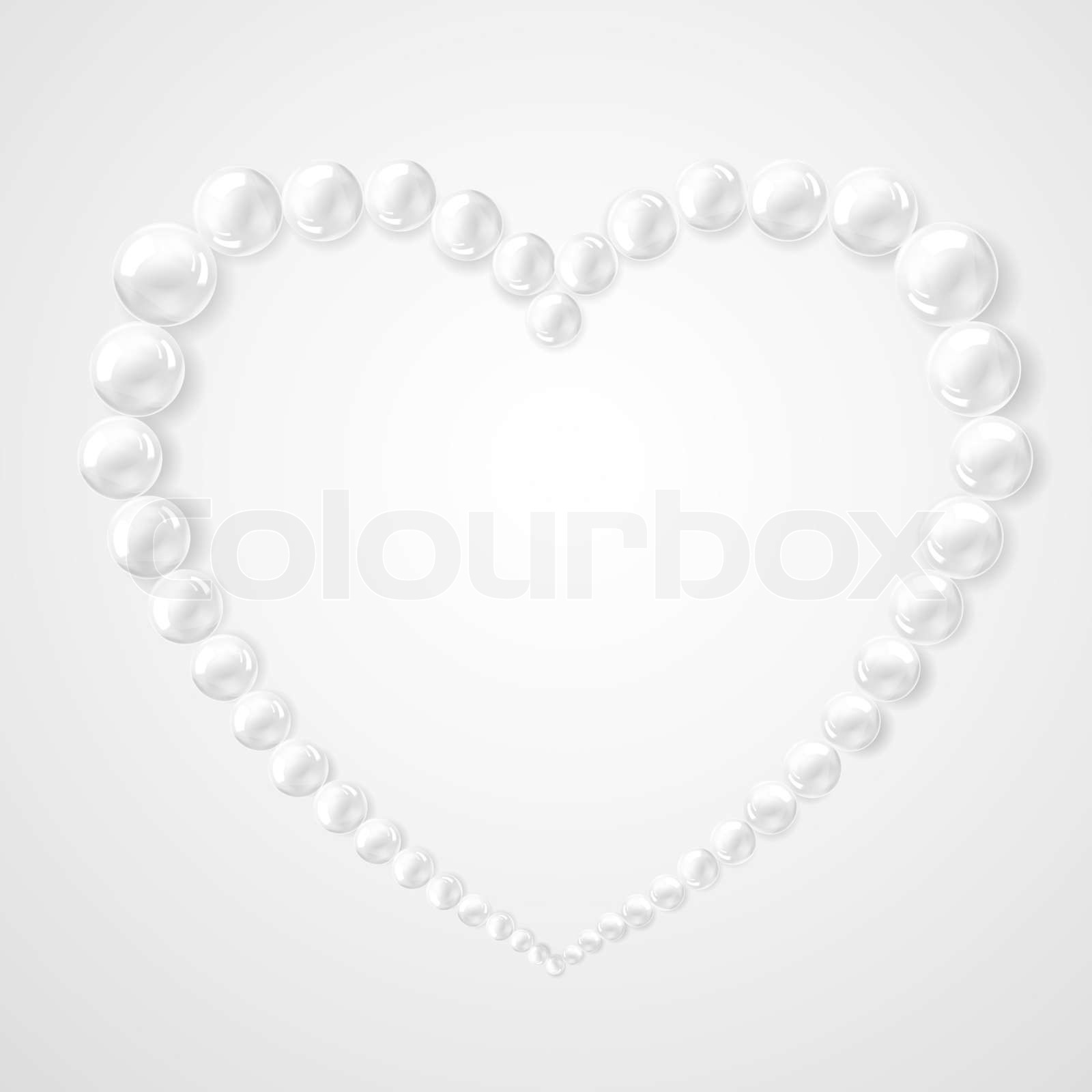 Hjerte ramme med perler | Stock foto | Colourbox